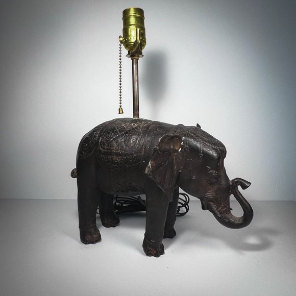 Accents | Vintage Cast Bronze Elephant Lamp | Poshmark